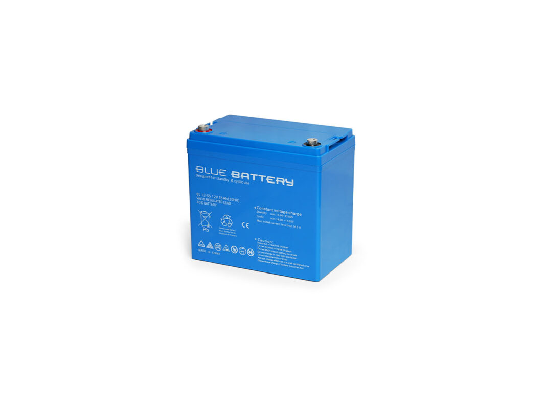 Blue Battery 12 Volt 55 Ah Bakımsız Kuru Akü Ups Aküsü - United Enerji