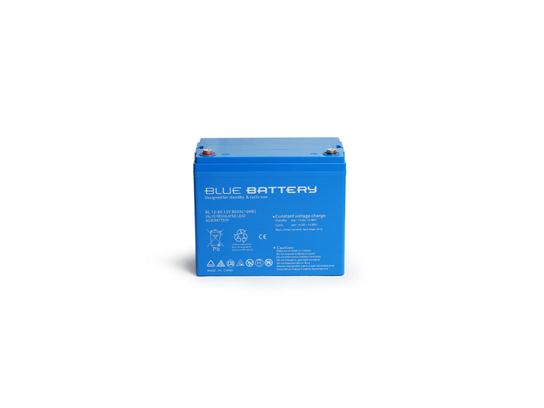 Blue Battery 12 Volt 80 Amper Bakımsız Kuru Akü Ups Aküsü - United Enerji